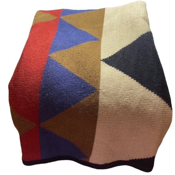 Accessories | Geometric Design Wool Acrylic Wrapshawl | Poshmark
